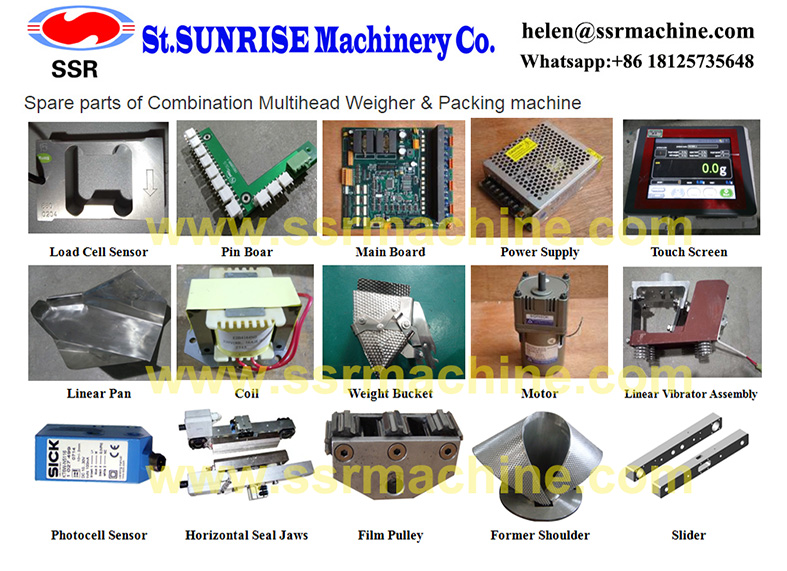 Don't worry about spare parts of vertical packing machine and Multihead ...